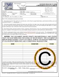 Labor Lien Release Form