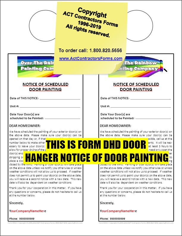 Painting Contractor Forms for Business Operations