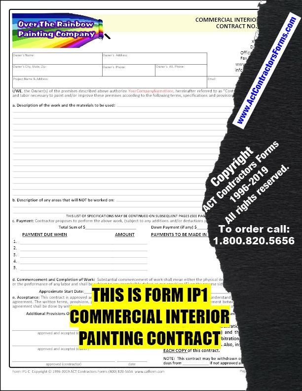 Commercial Painting Contract Forms