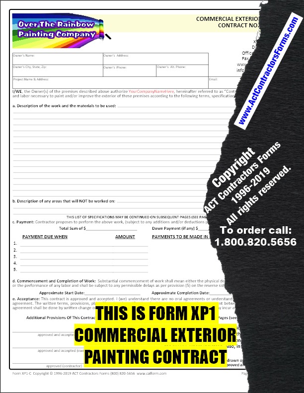 Commercial Painting Contract Forms