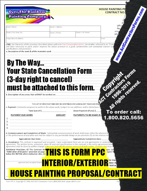 Residential Painting Contract Forms